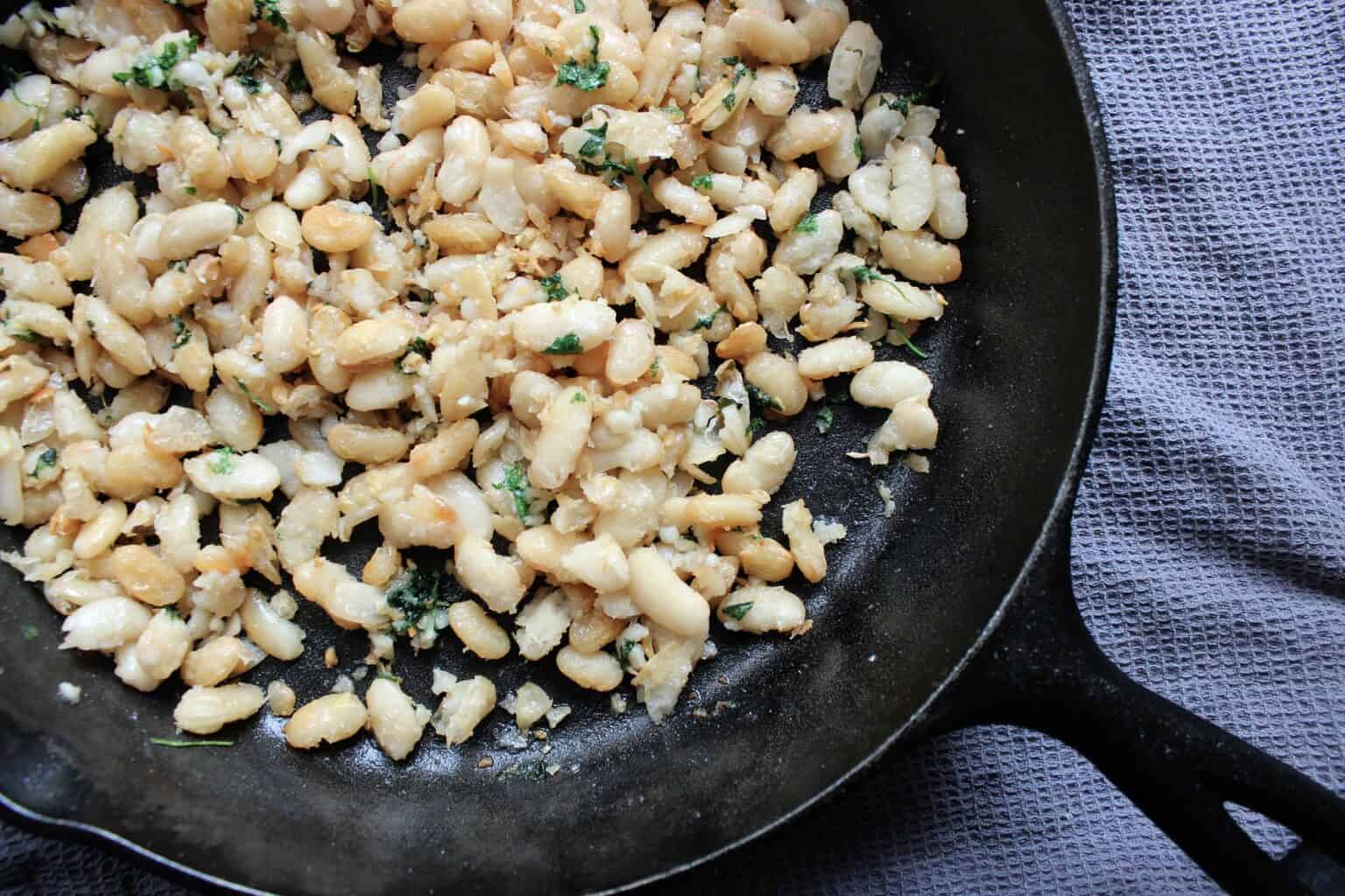 Simple And Nutritious Garlic and Herb Popped Beans - Documenting Simple ...