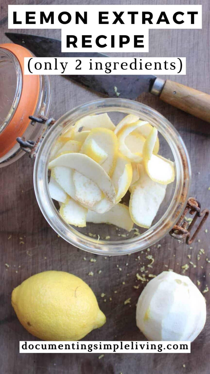 How To Make Homemade Lemon Extract (Easy Recipe) - Documenting Simple ...