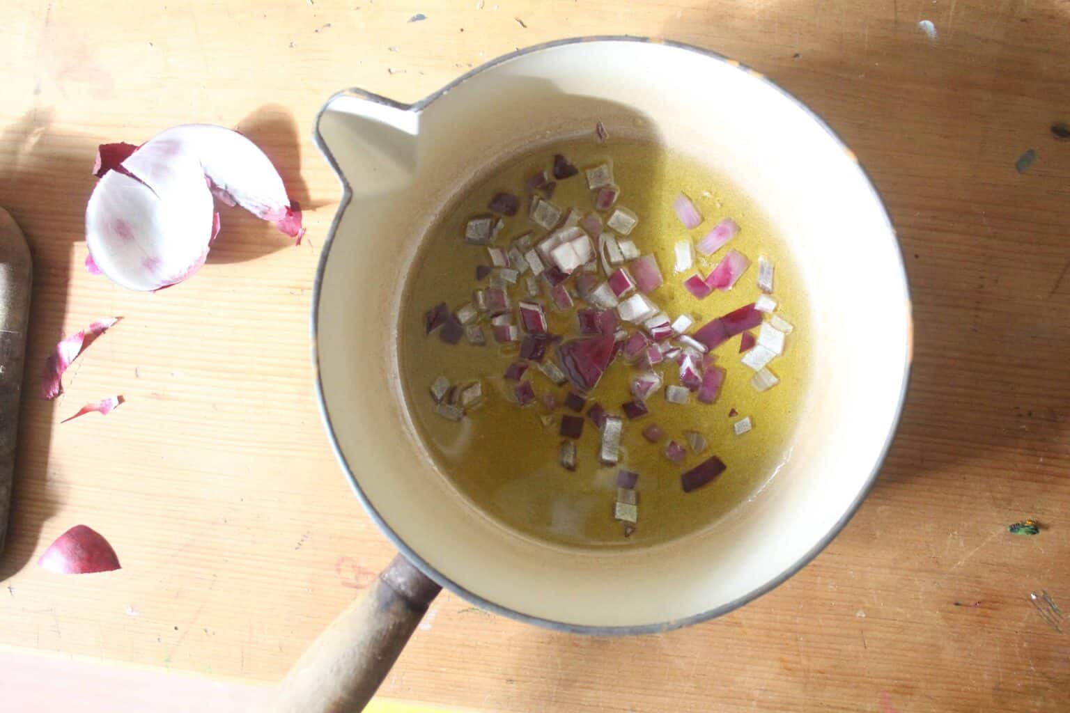 The Easiest Homemade Onion Infused Olive Oil - Documenting Simple Living