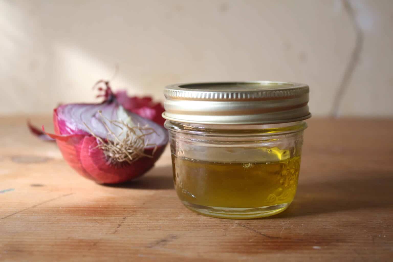 The Easiest Homemade Onion Infused Olive Oil - Documenting Simple Living