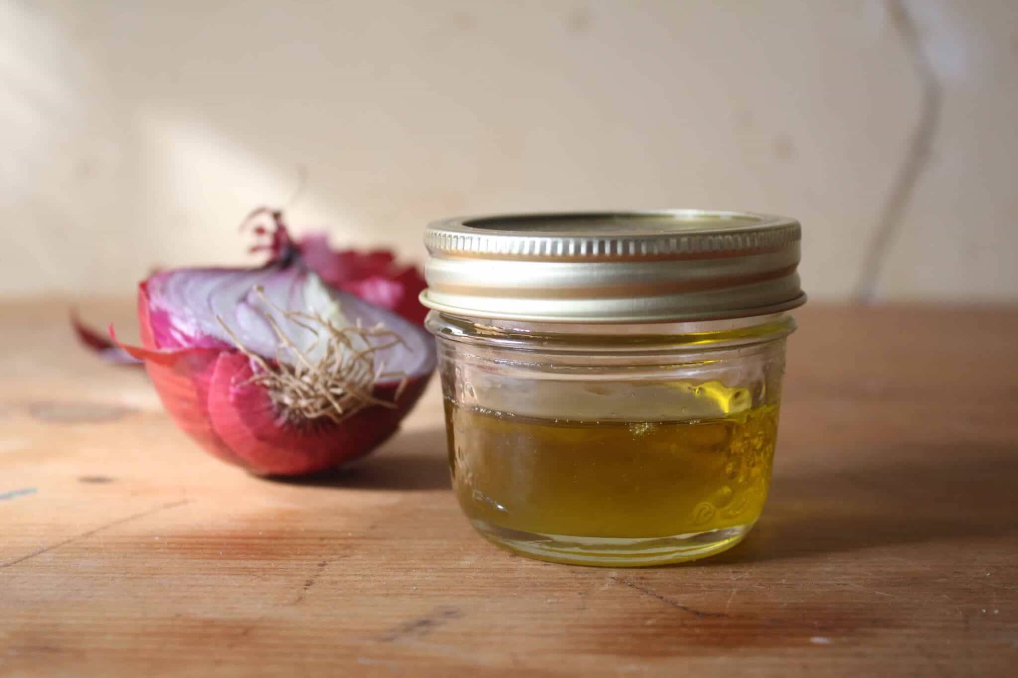 The Easiest Homemade Onion Infused Olive Oil - Documenting Simple Living
