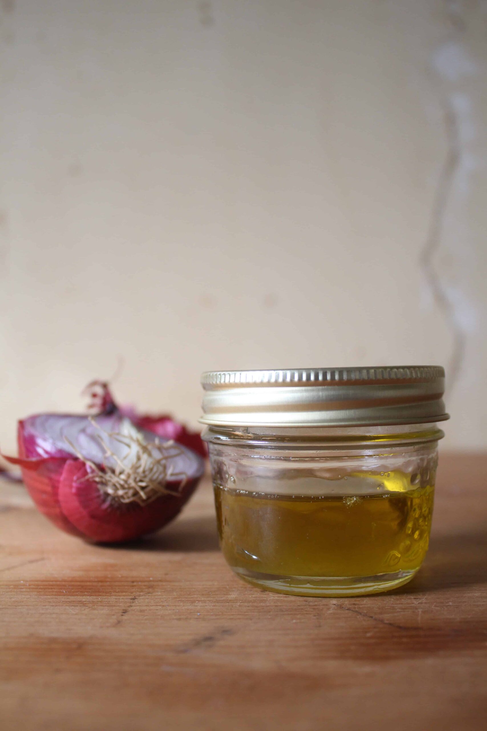 The Easiest Homemade Onion Infused Olive Oil - Documenting Simple Living
